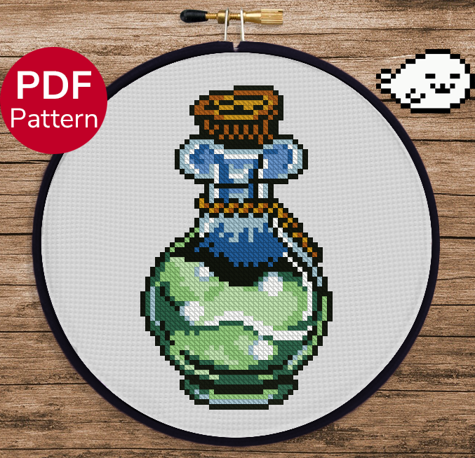 Magic Potion Bottle - Cross Stitch Pattern – Harp Seal Crafts