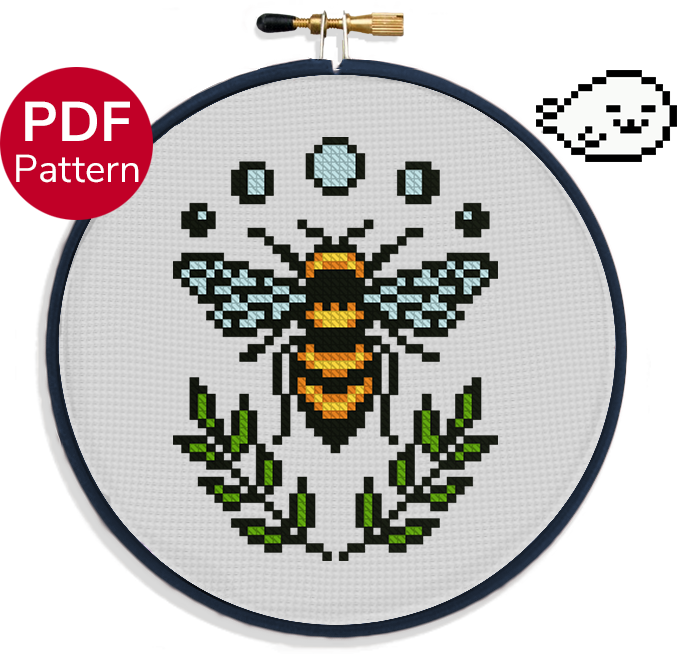 Small Bee - Cross Stitch Pattern – Harp Seal Crafts