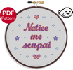 Notice me Senpai - Cross Stitch Pattern – Harp Seal Crafts