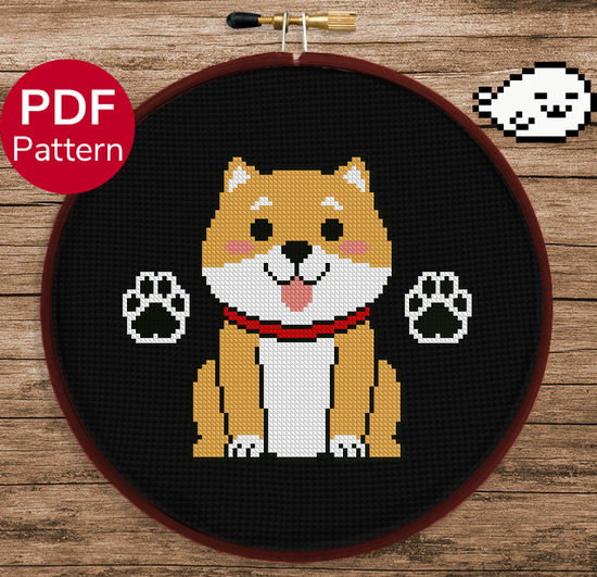 Shiba Inu - Cross Stitch Pattern – Harp Seal Crafts